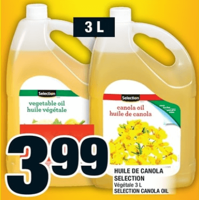 Huile de Canola Selection 3L du 3 au 9 octobre 2019